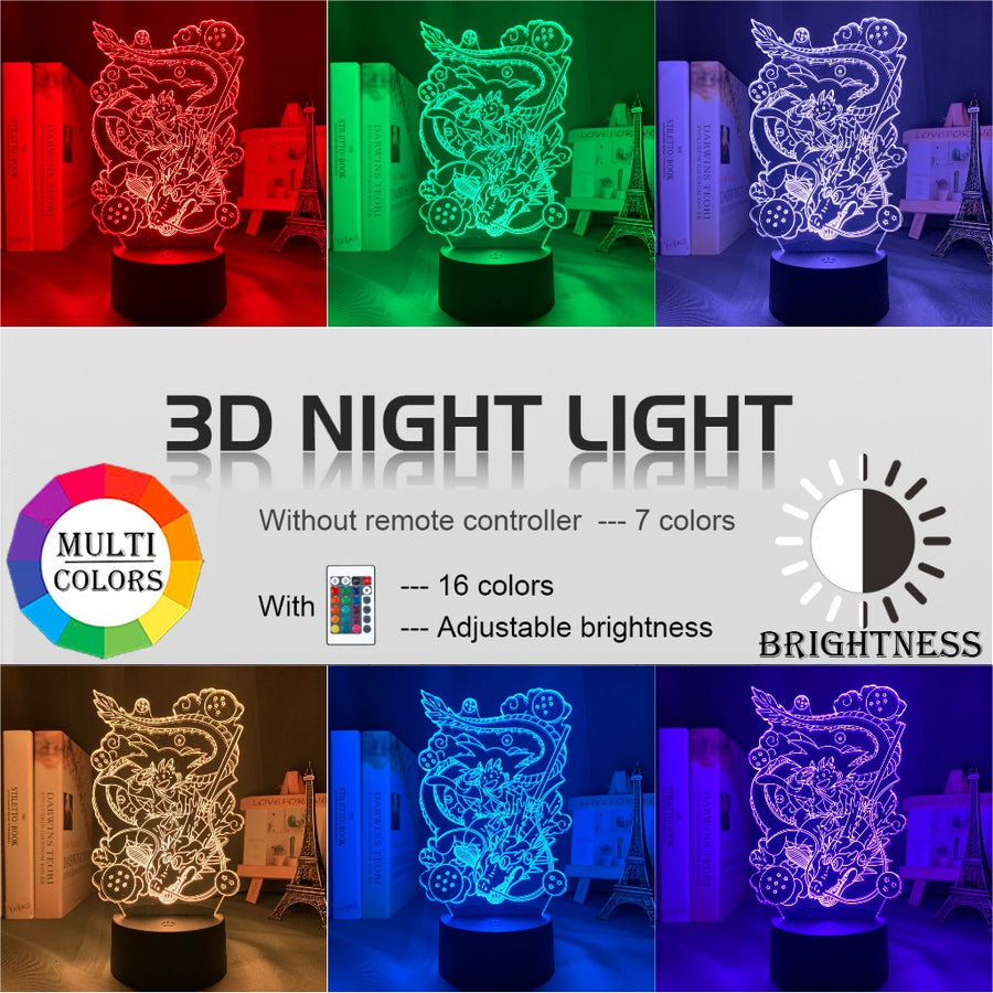 Goku and Shenron LED Lamp | Island of Anime