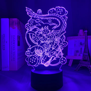Goku and Shenron LED Lamp | Island of Anime